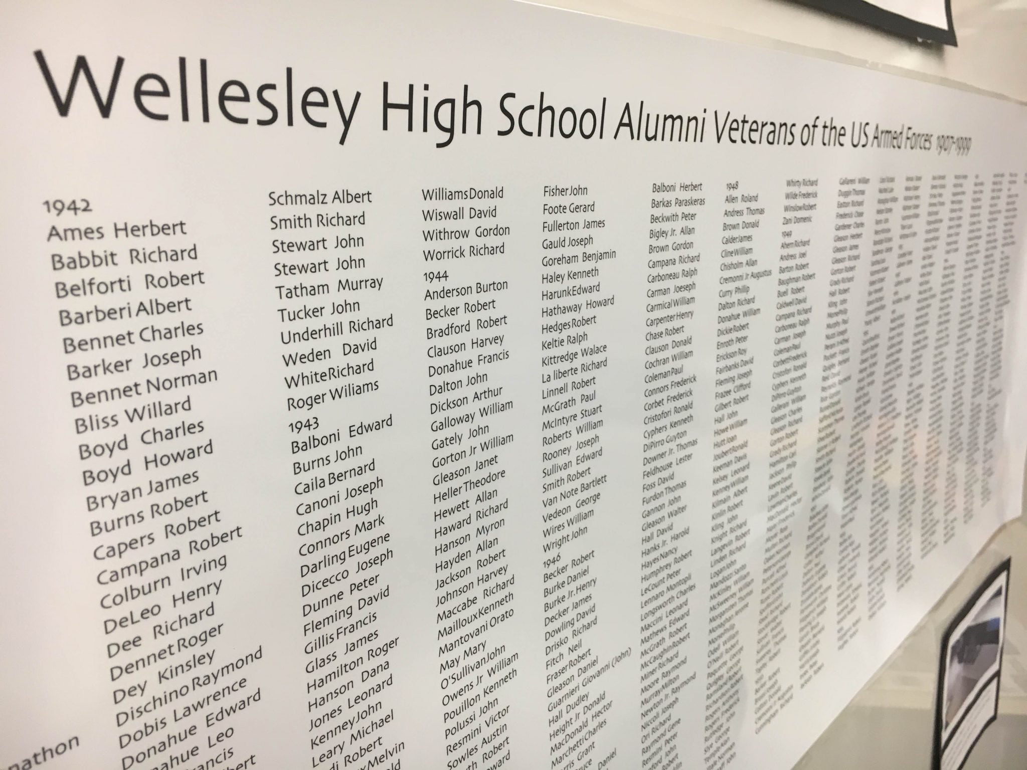 Photos from Wellesley High veterans' memorial art project unveiling ...