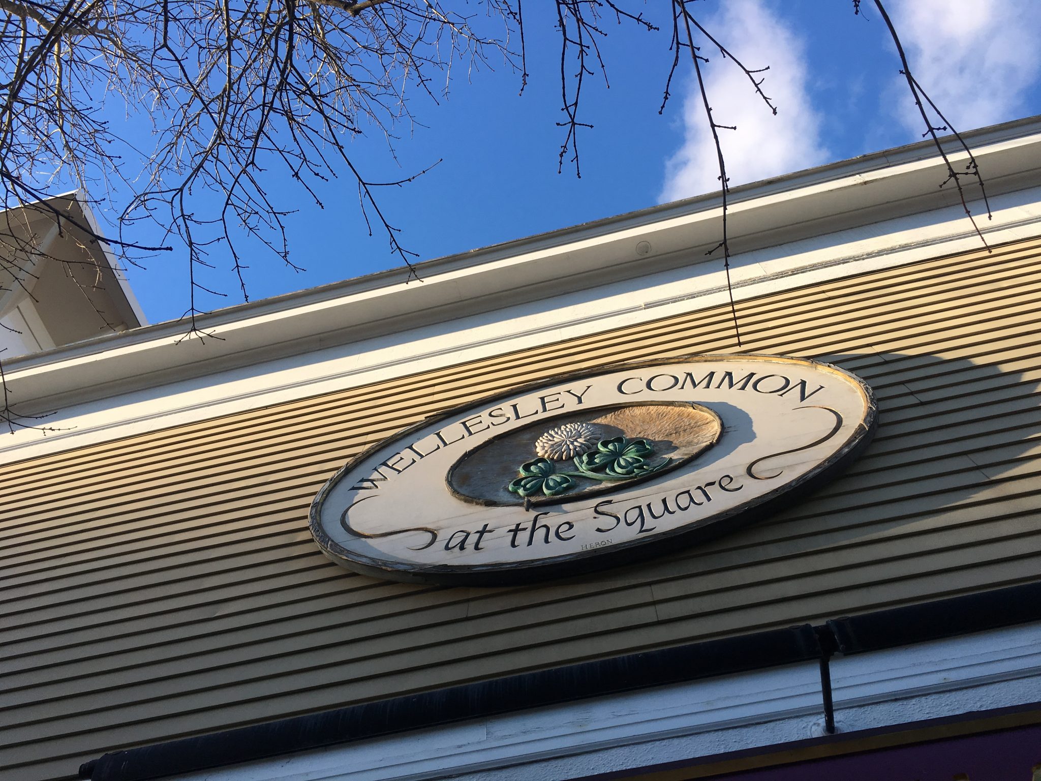 Storm knocks down distinctive Wellesley Common sign - The Swellesley Report