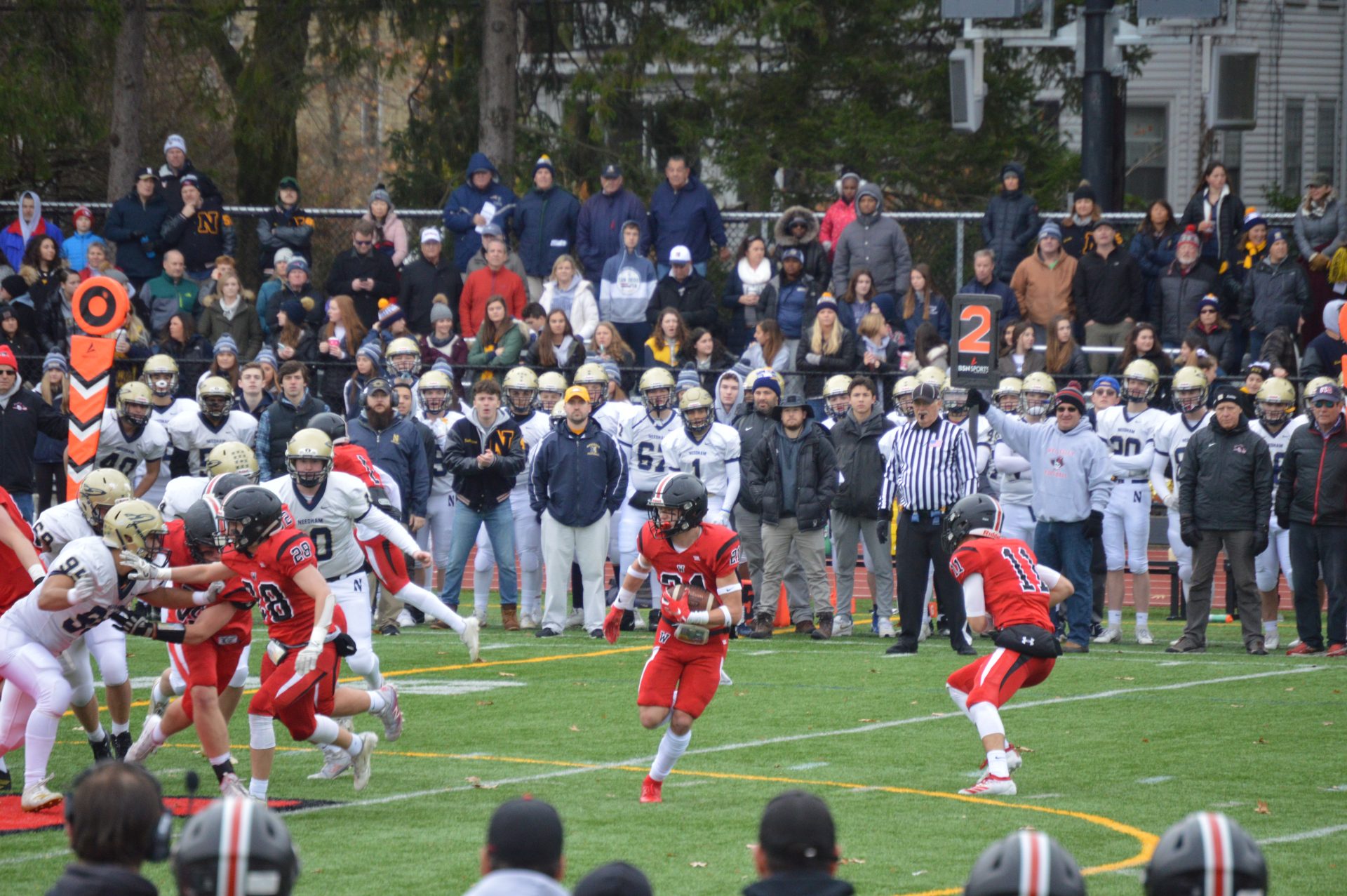 Thanksgiving Day football: Wellesley shuts out Needham, game ends in ...