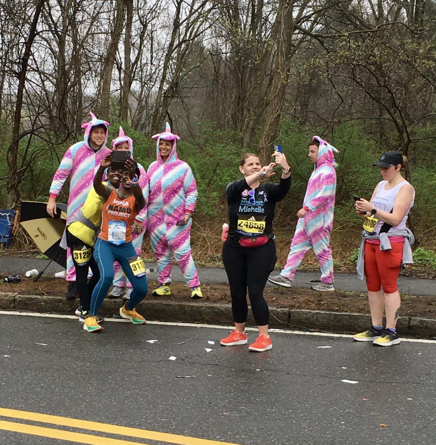 Boston Marathon scene in Wellesley - The Swellesley Report