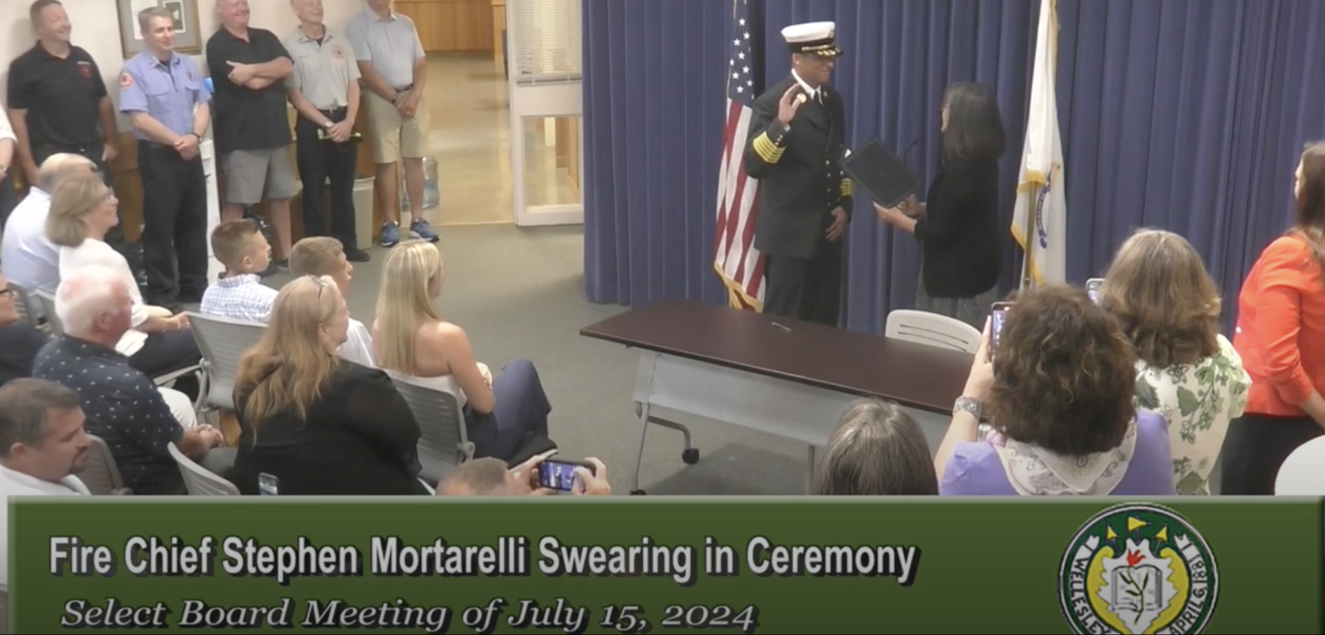 Wellesley swears in Fire Chief Steve Mortarelli - The Swellesley Report