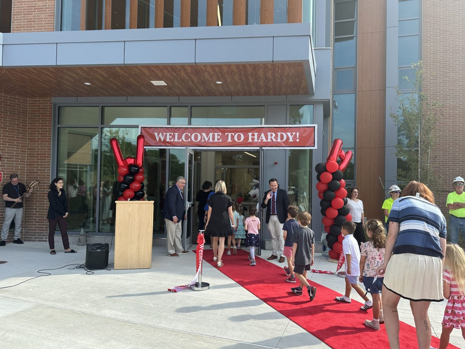 New Hardy Elementary School Opens With Ribbon Cutting and Hardy the ...