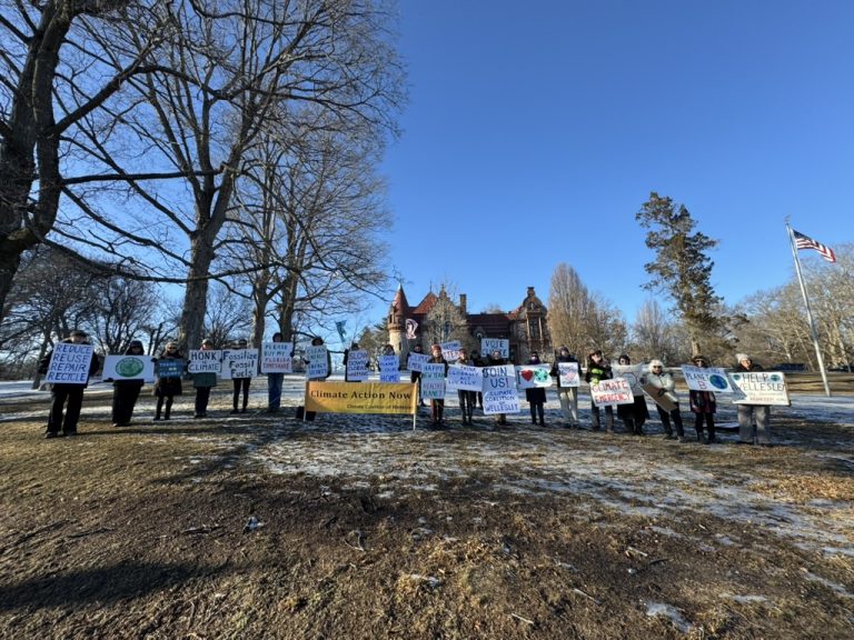 Group marks 5 years of climate activism outside Wellesley Town Hall ...