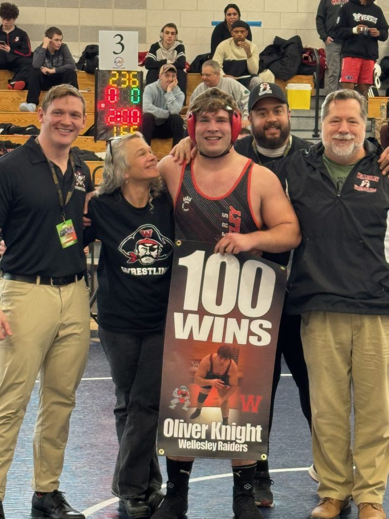 Wellesley High wrestler notches 100th win as Raiders compete at D1 ...