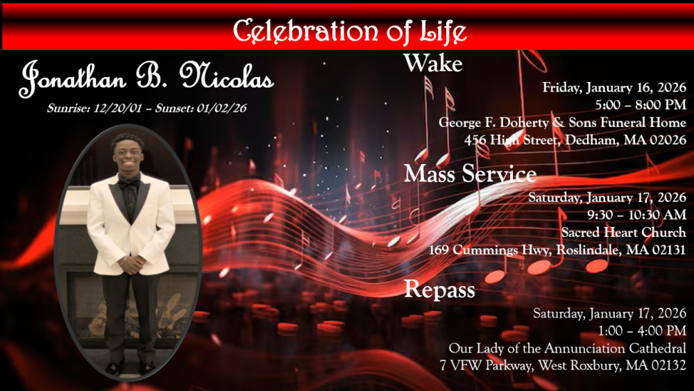Obituary: Jonathan Bernard Nicolas, 24 - The Swellesley Report