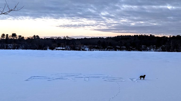 'Go Pats!' from Wellesley's Morses Pond - The Swellesley Report