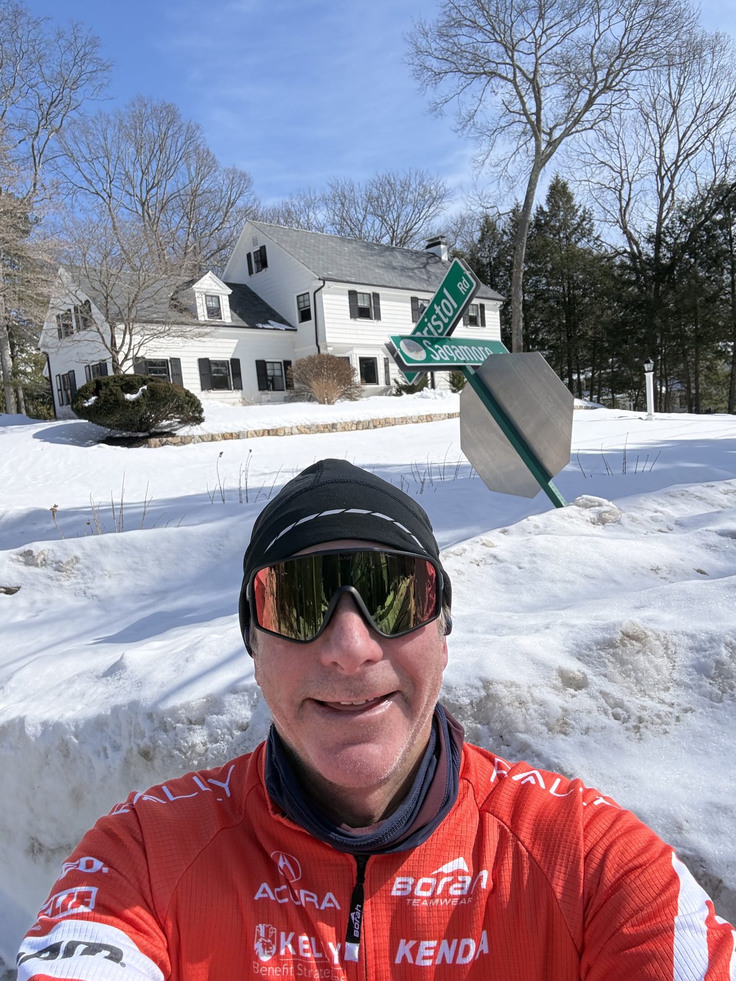 Runner finishing off all Wellesley's streets & trails as part of Boston ...