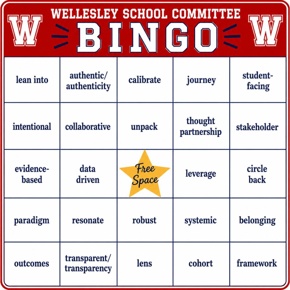 Play Wellesley School Committee meeting BINGO! - The Swellesley Report